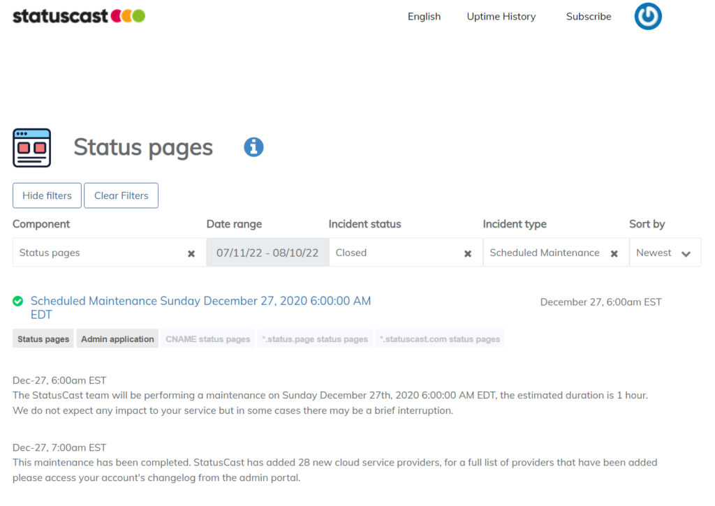 Google Translate For Your Status Page - StatusCast