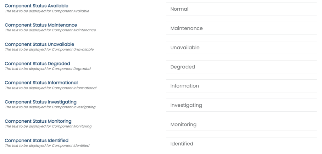 New Feature: New Component Status Types - StatusCast