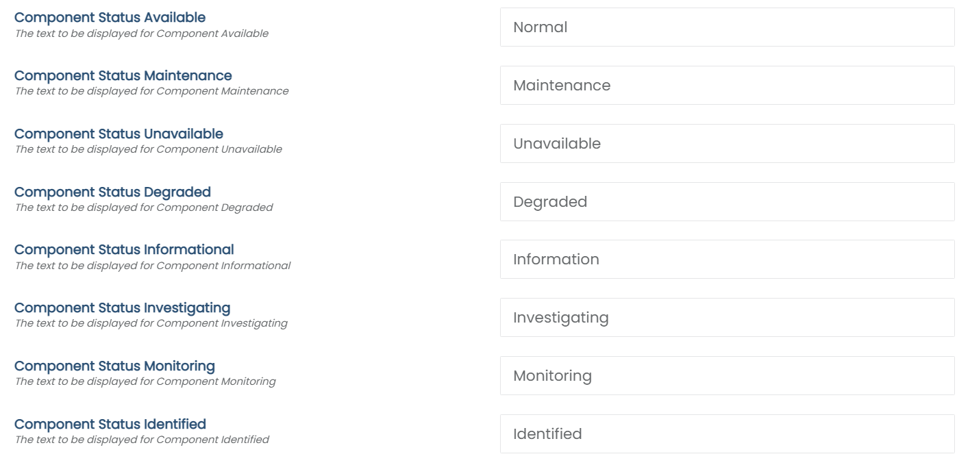 New Feature: New Component Status Types - StatusCast
