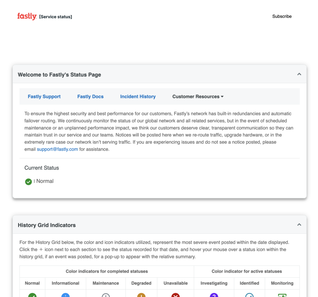 Public Status Page Services - StatusCast
