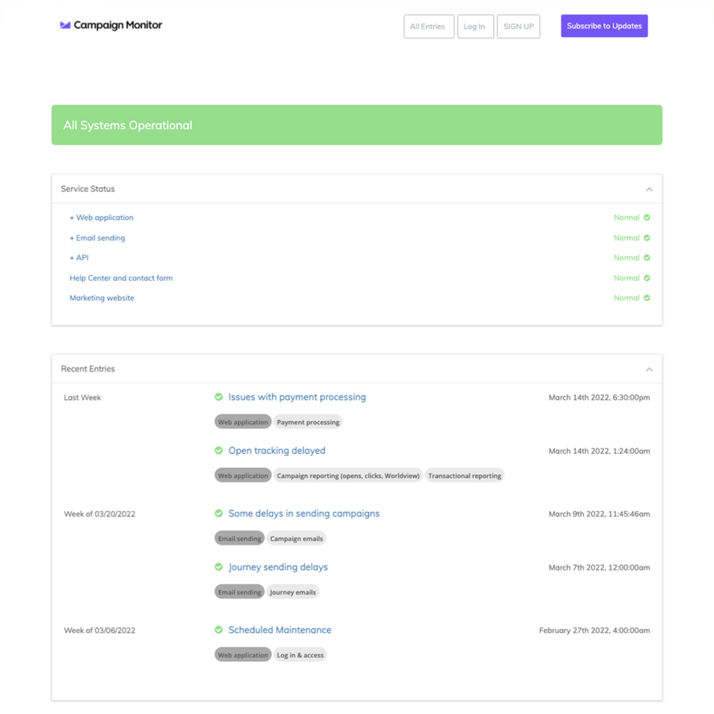 Status Page SaaS Providers - StatusCast