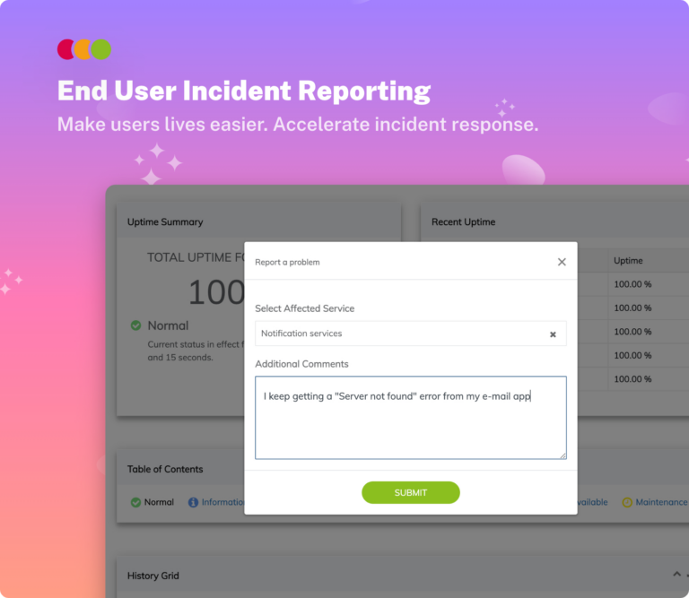 End User Incident Reporting - StatusCast