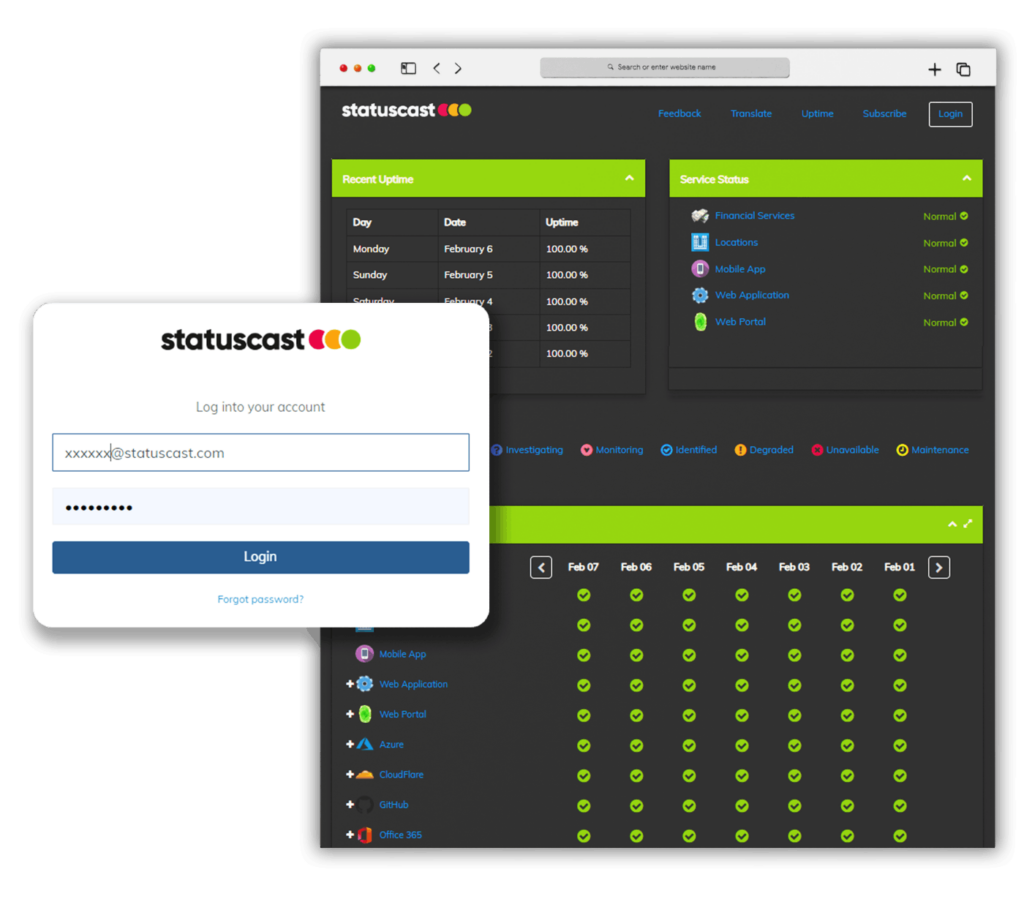 Private Status Page - StatusCast